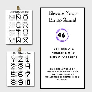 Bingo Patterns - Letters & Numbers Bingo Patterns! Four Pages of 12 ...
