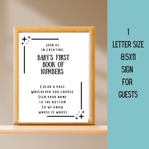 Baby's First Book of Numbers Baby Shower Coloring Book Sheet Pages ...