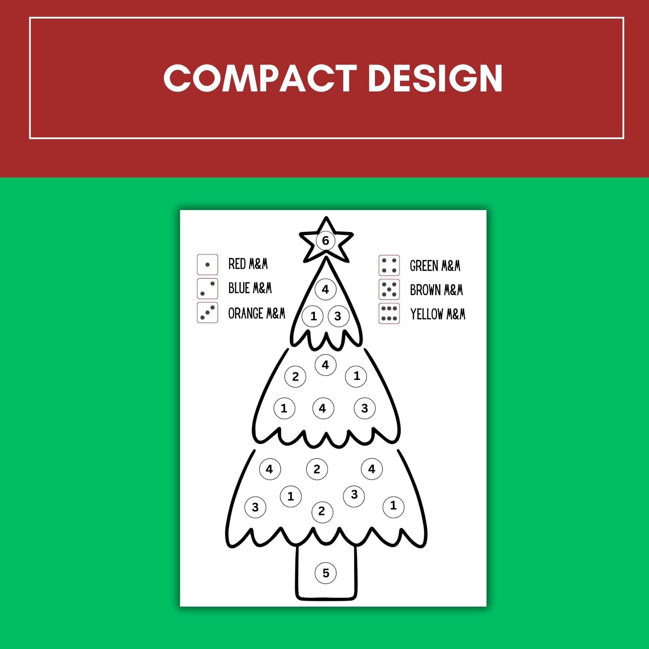 M&M Christmas Tree Game, Roll a Christmas Tree Game, Christmas Craft ...