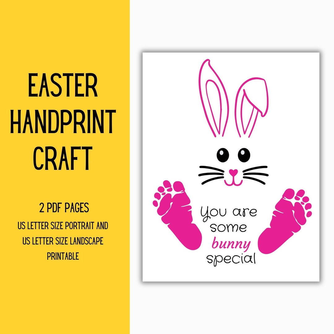 Easter Handprint, Fingerprint, Thumbprint Art, Easter Gift, Children's ...