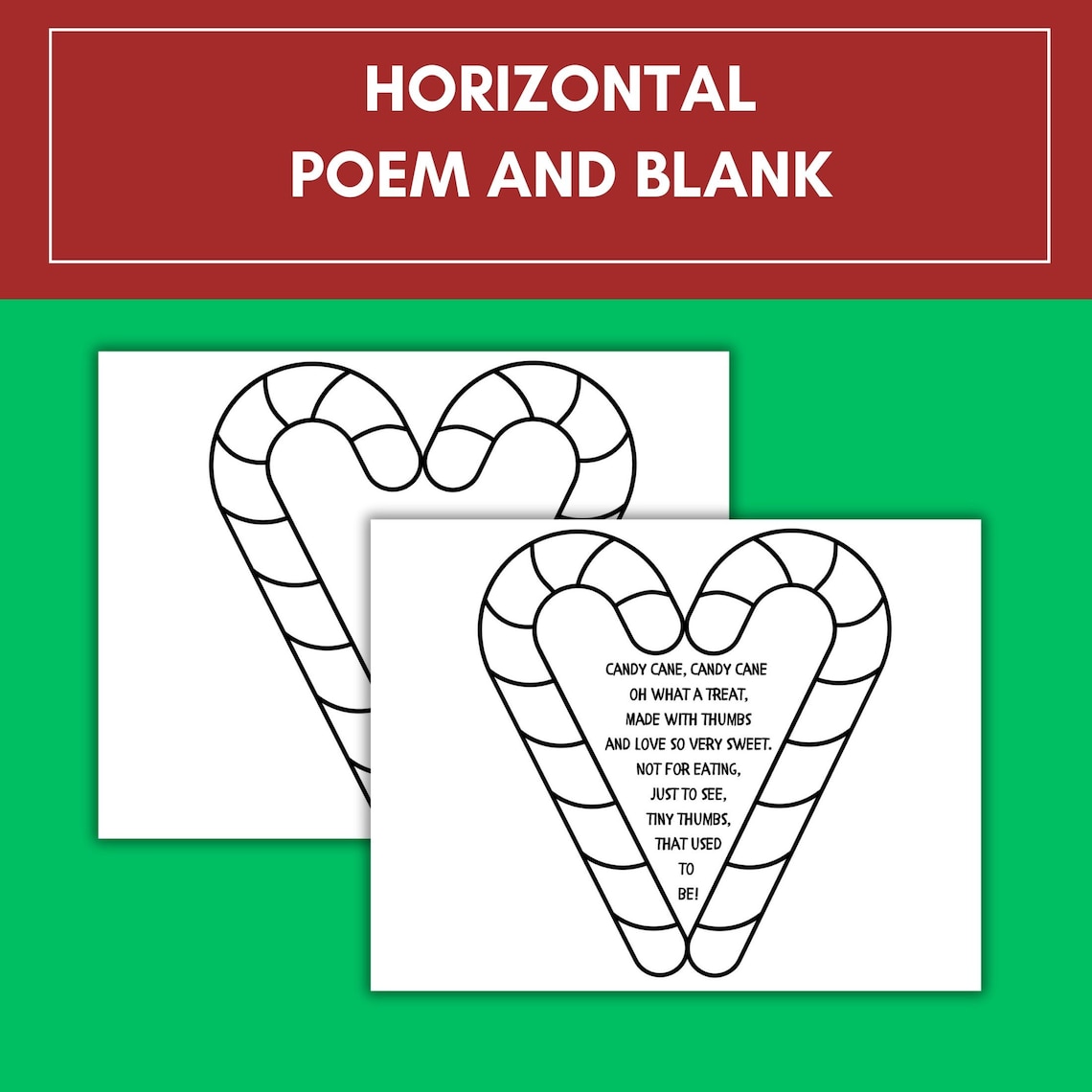 Candy Cane Thumbprint Craft, Candy Cane Craft, Christmas Craft ...