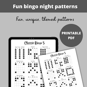 Bingo Patterns | Classic 5 Bingo | Printable Bingo Games | Bingo Game ...