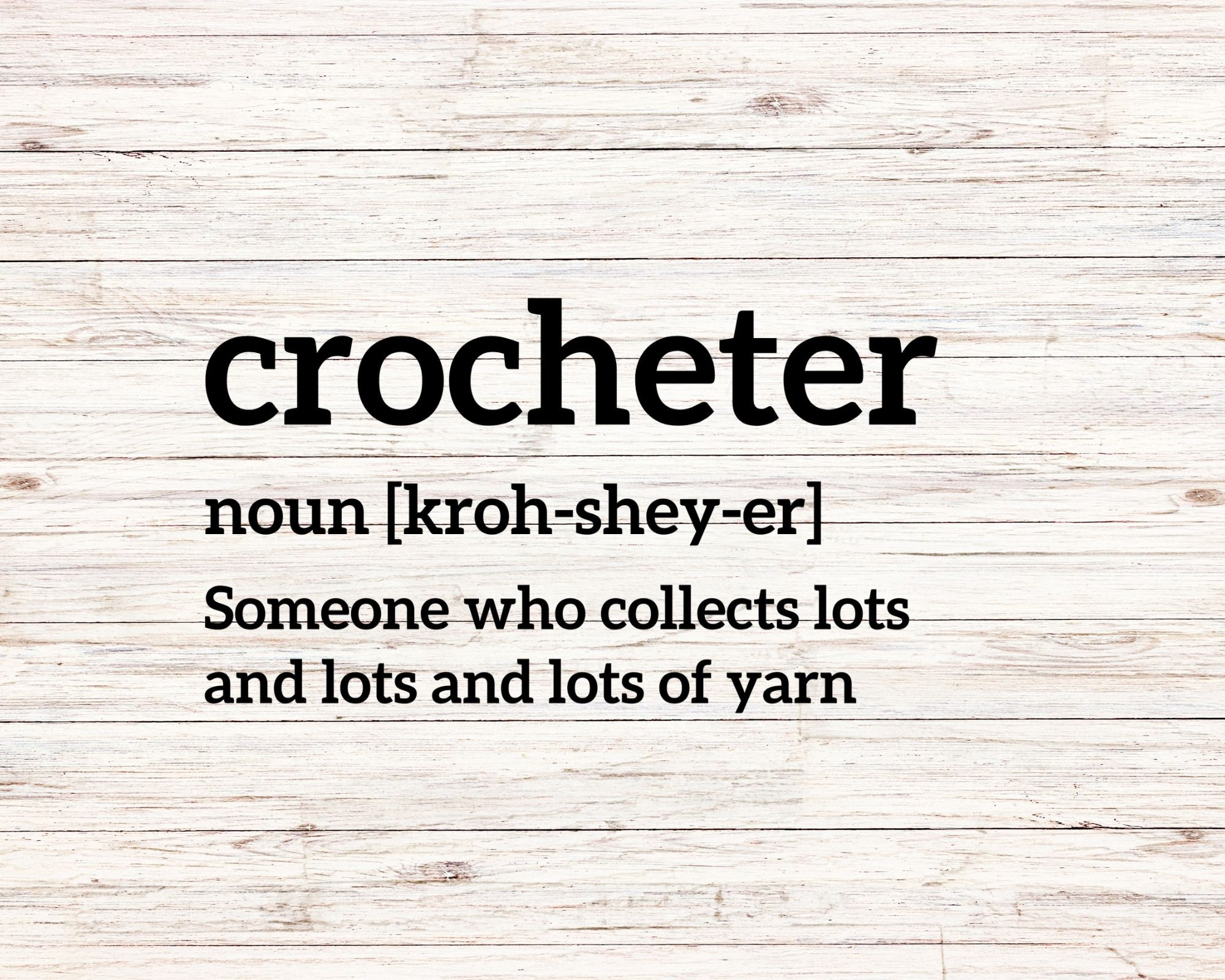 Crocheter Definition SVG PNG - DIY Crafting Cut File (digital Download ...