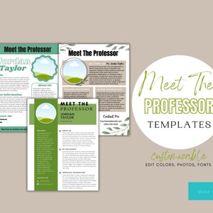 Meet the Professor Meet the Teacher Professor Template Teacher Template ...