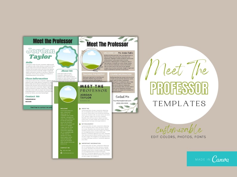 Meet the Professor Meet the Teacher Professor Template - Etsy