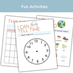 Preschool Morning Menu Printable: Homeschool Learning, Alphabet Tracing ...