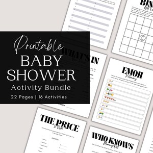 Baby Shower Game Bundle: 16 Printable Party Activities (PDF) - Etsy