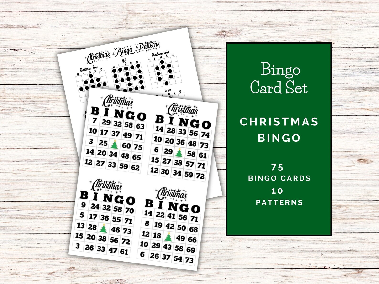 Christmas Bingo Card Set 75 Card Bingo Card Set Christmas Bingo ...