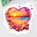 Ocean Sunset Sticker, Beach Sticker Pack, Make Waves Decal, Retro ...