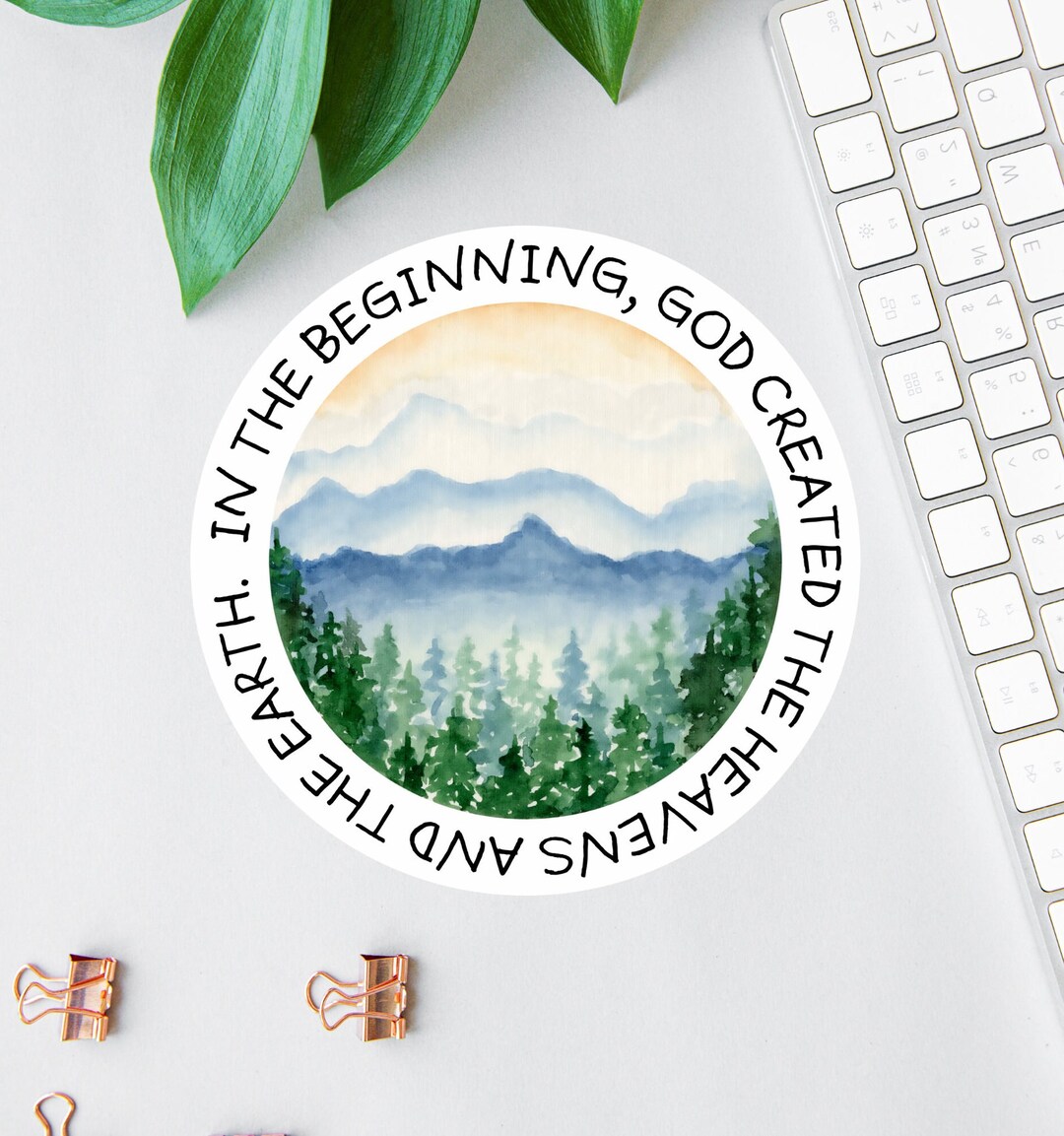 Genesis Sticker, Affirmation Stickers, Clear Laptop Sticker, Water ...