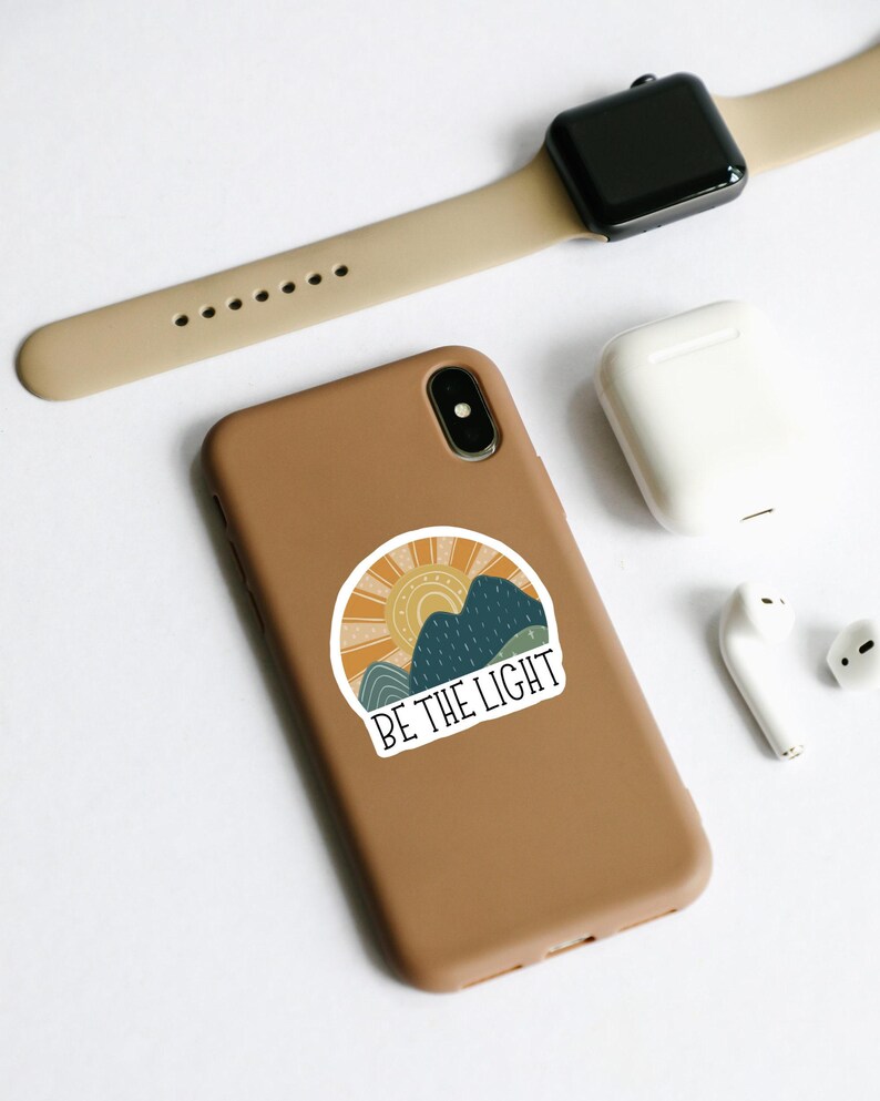 Be the Light Sticker, Affirmation Stickers, Laptop Sticker, Water ...