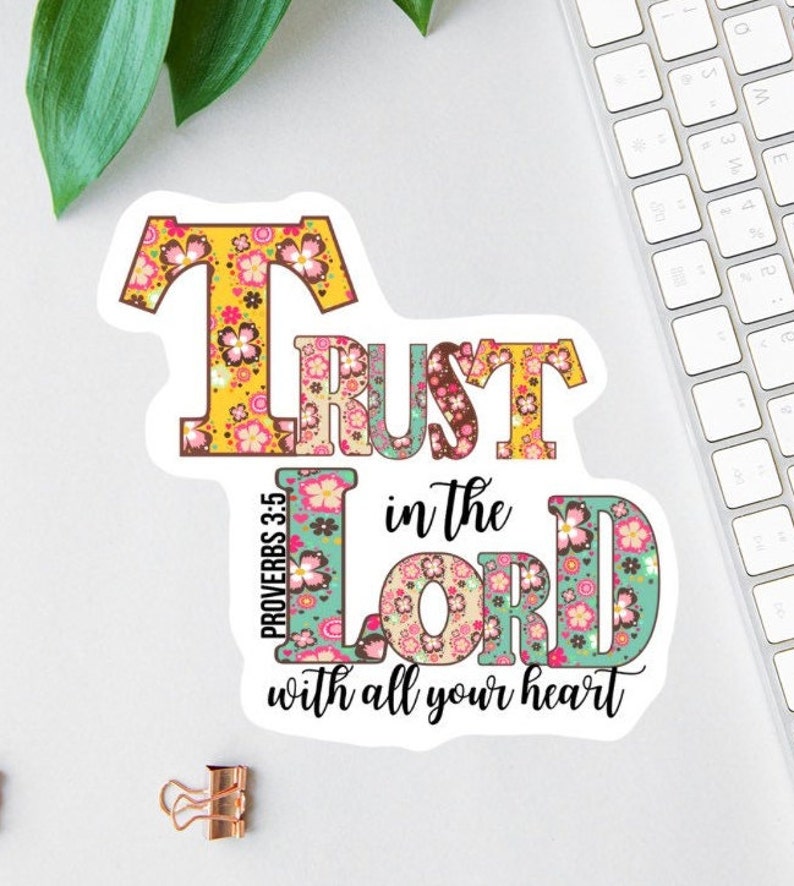 Trust in the Lord Sticker Bible Sticker Pack Faith Stickers - Etsy