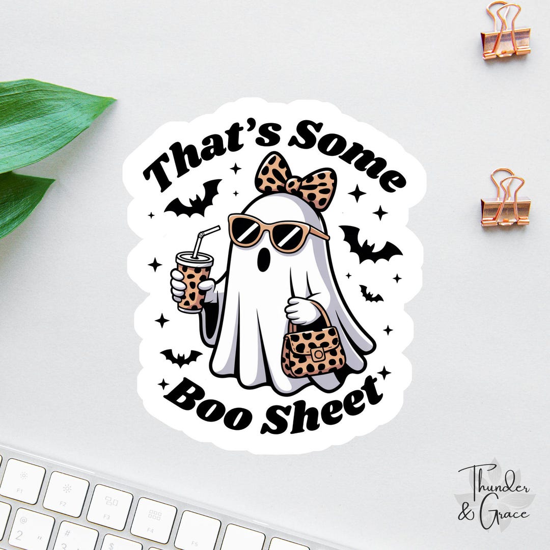 That's Some Boo Sheet Sticker or Magnet, Funny Leopard Print Boo-jee ...