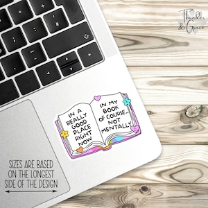 Bookish Sticker, in A Really Good Place Right Now, Anxiety Sticker ...