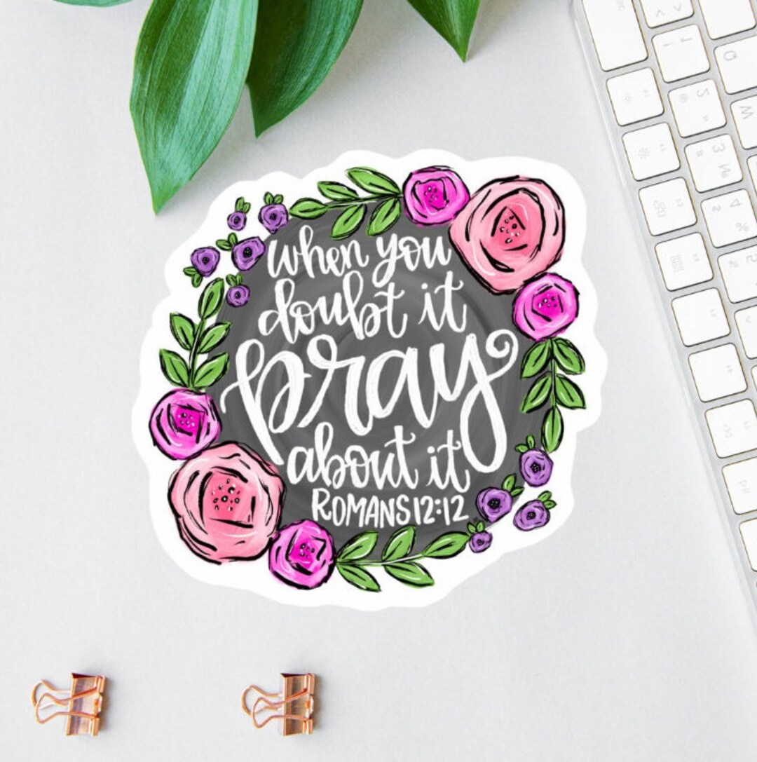 Just Pray Sticker, Bible Sticker Pack, Faith Stickers, Religious Decal ...