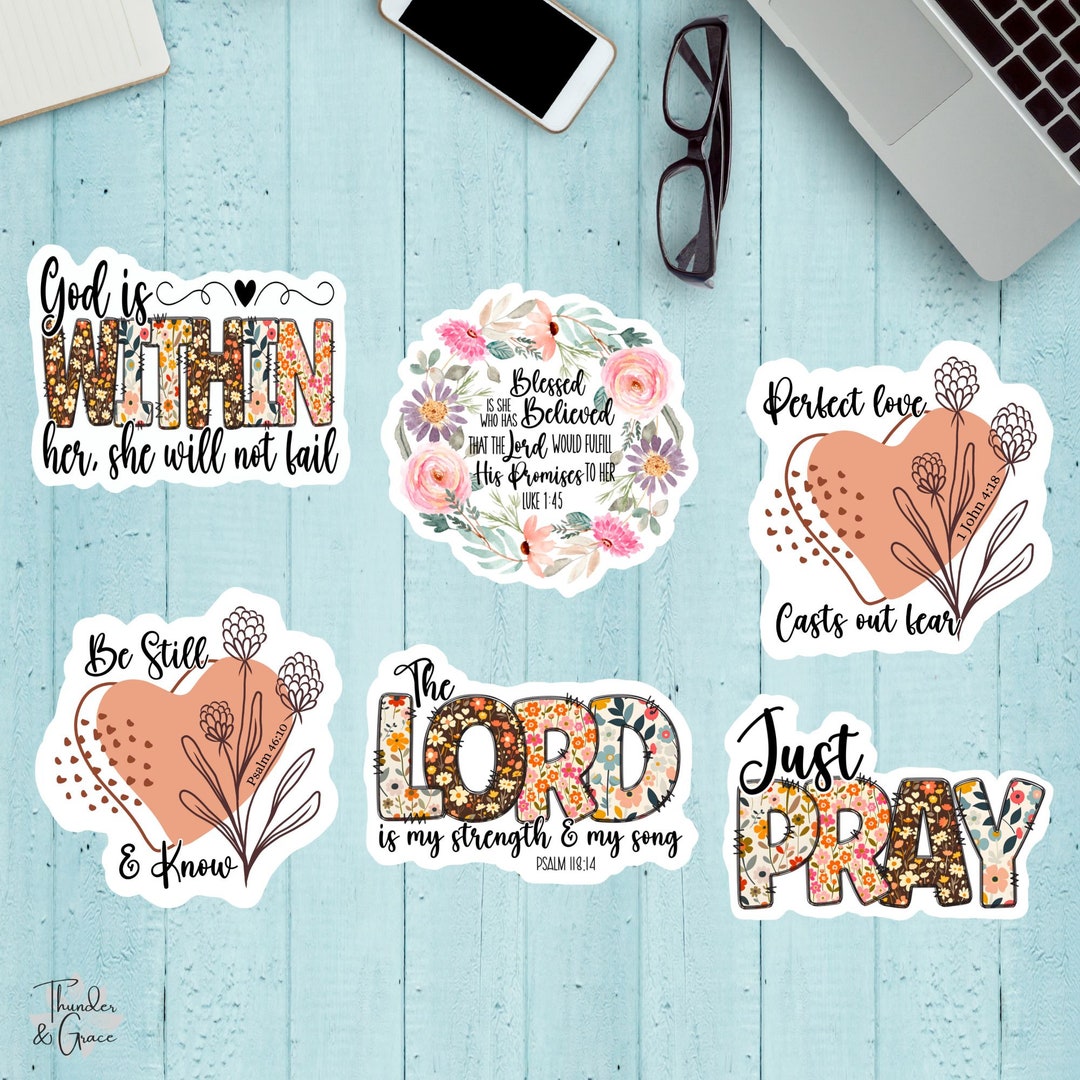 Sticker 6-pack, Bible Sticker Pack, Faith Sticker, Religious Decal ...