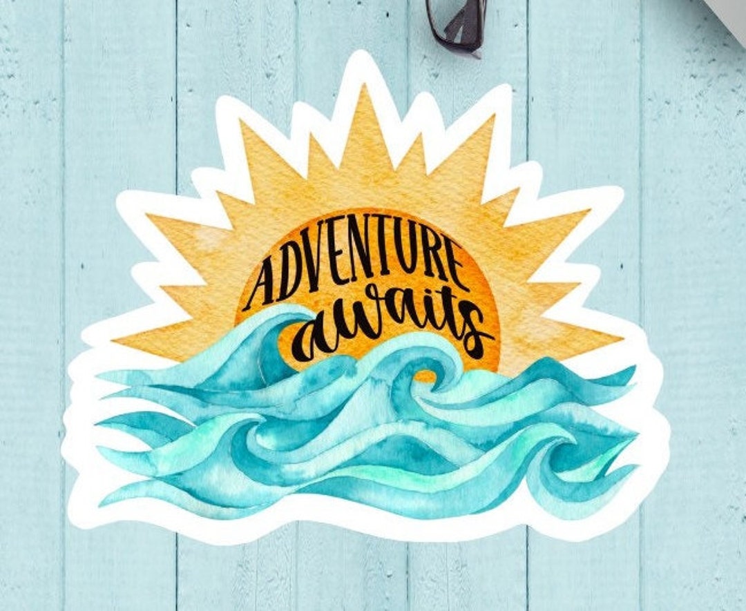 Adventure Awaits Sticker, Nautical Decal, Salt & Light Magnet, Beach ...