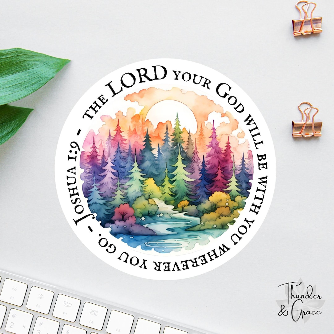 The Lord Will Be With You Sticker, Bible Verse Sticker Pack, Faith ...