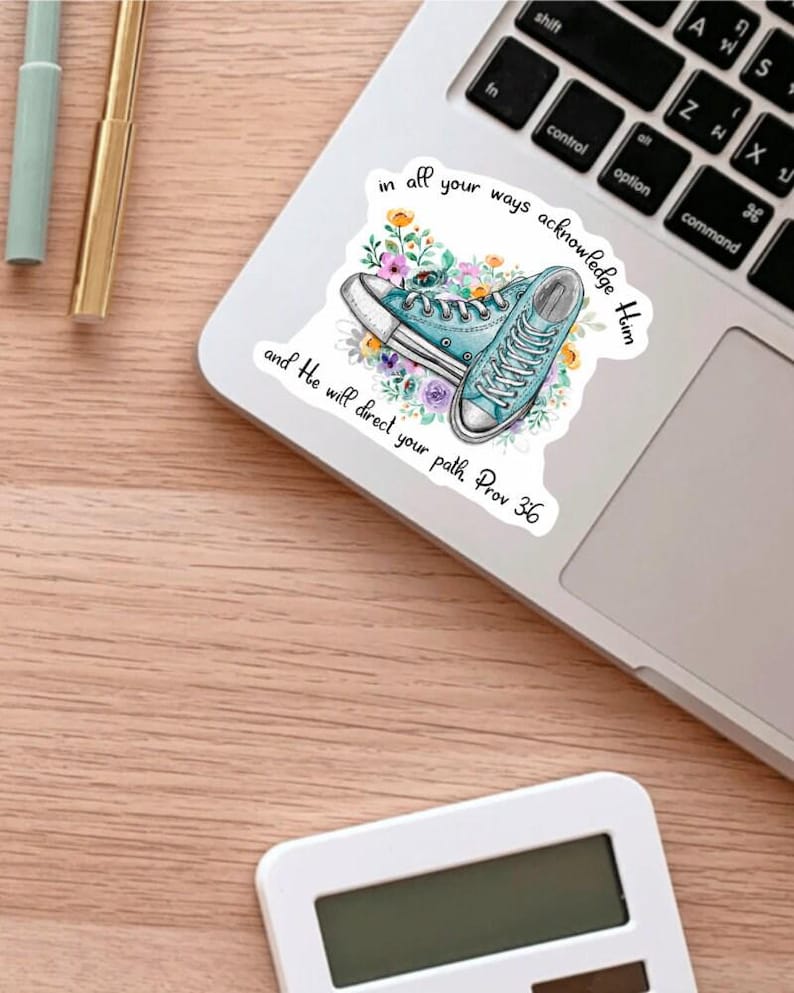 In All Your Ways Acknowledge Him Sticker, Bible Sticker Pack, Faith ...