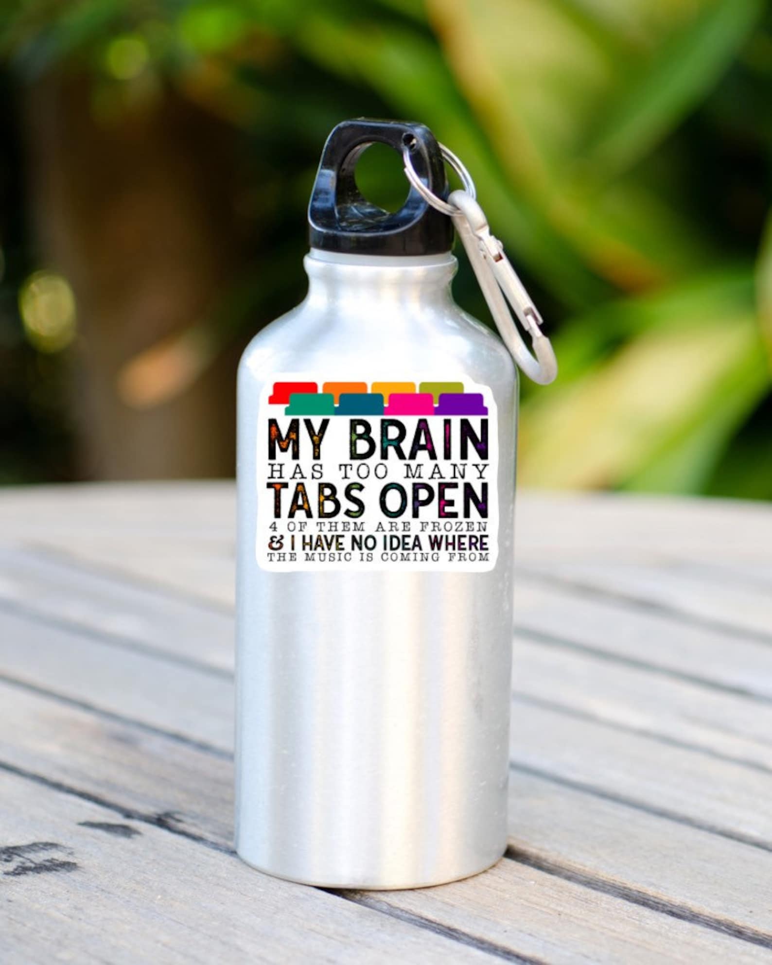 My Brain Has Too Many Tabs Open Stickers, Funny Office Vinyl Decals ...