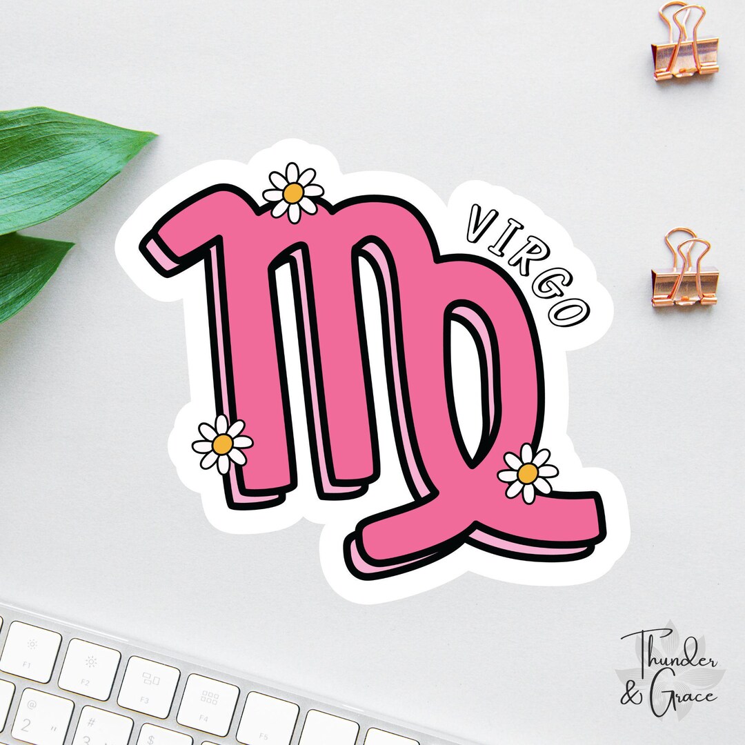 Virgo Sticker, Retro Zodiac Stickers, Kindle Addict Sticker, Stickers ...