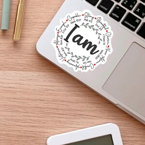 I Am Sticker Affirmation Stickers Clear Laptop Sticker - Etsy