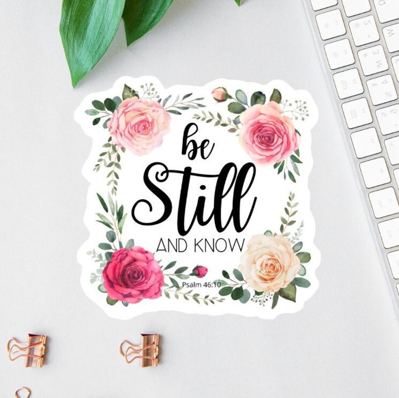 Be Still and Know Sticker Bible Sticker Pack Faith Stickers - Etsy