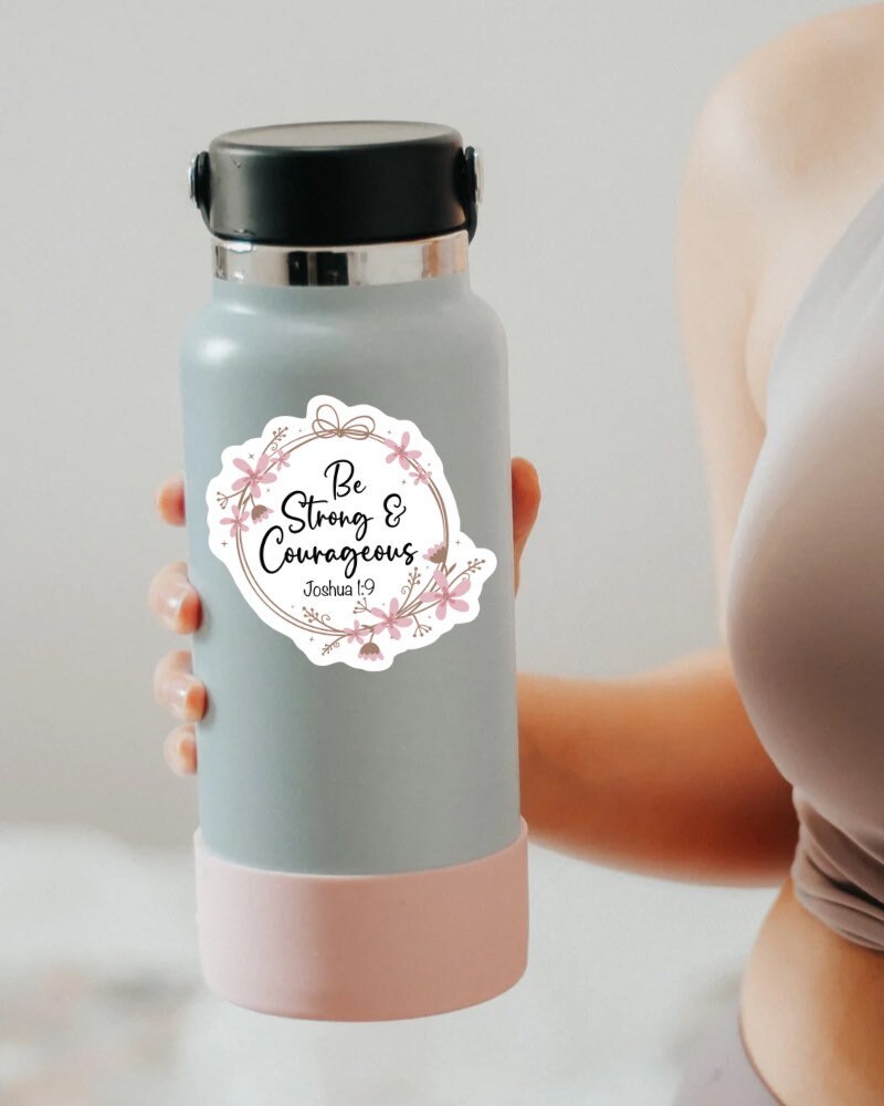 Be Strong and Courageous Sticker Bible Sticker Pack Faith - Etsy