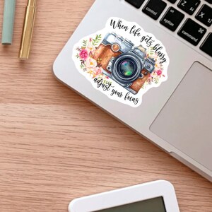 When Life Gets Blurry Sticker, Affirmation Sticker, Clear Laptop ...