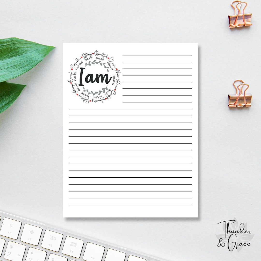 I Am Strong, Bible Verses Notepad, Bible Journaling, Affirmation ...