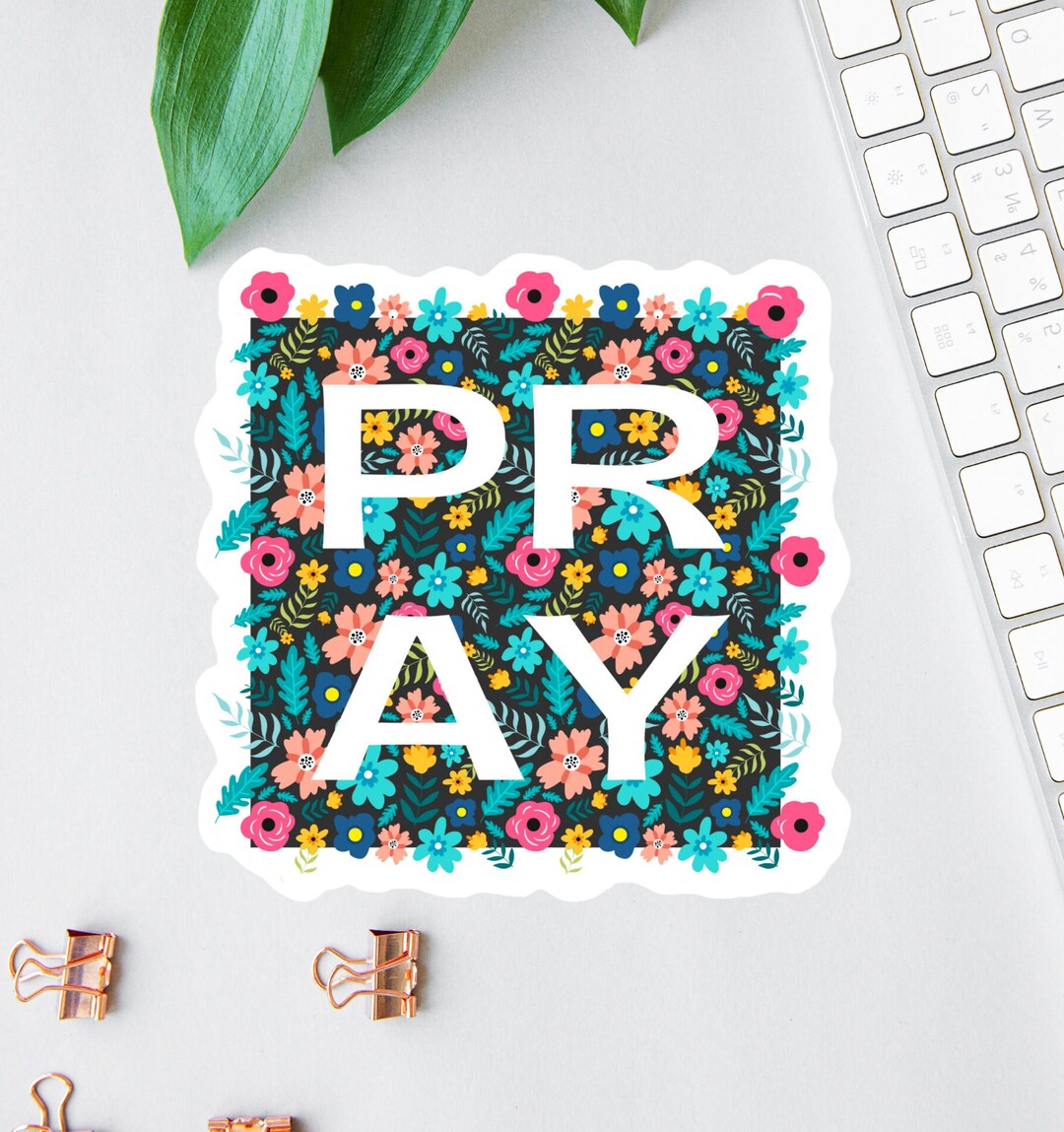 Just Pray Sticker, Bible Sticker Pack, Faith Stickers, Religious Decal ...