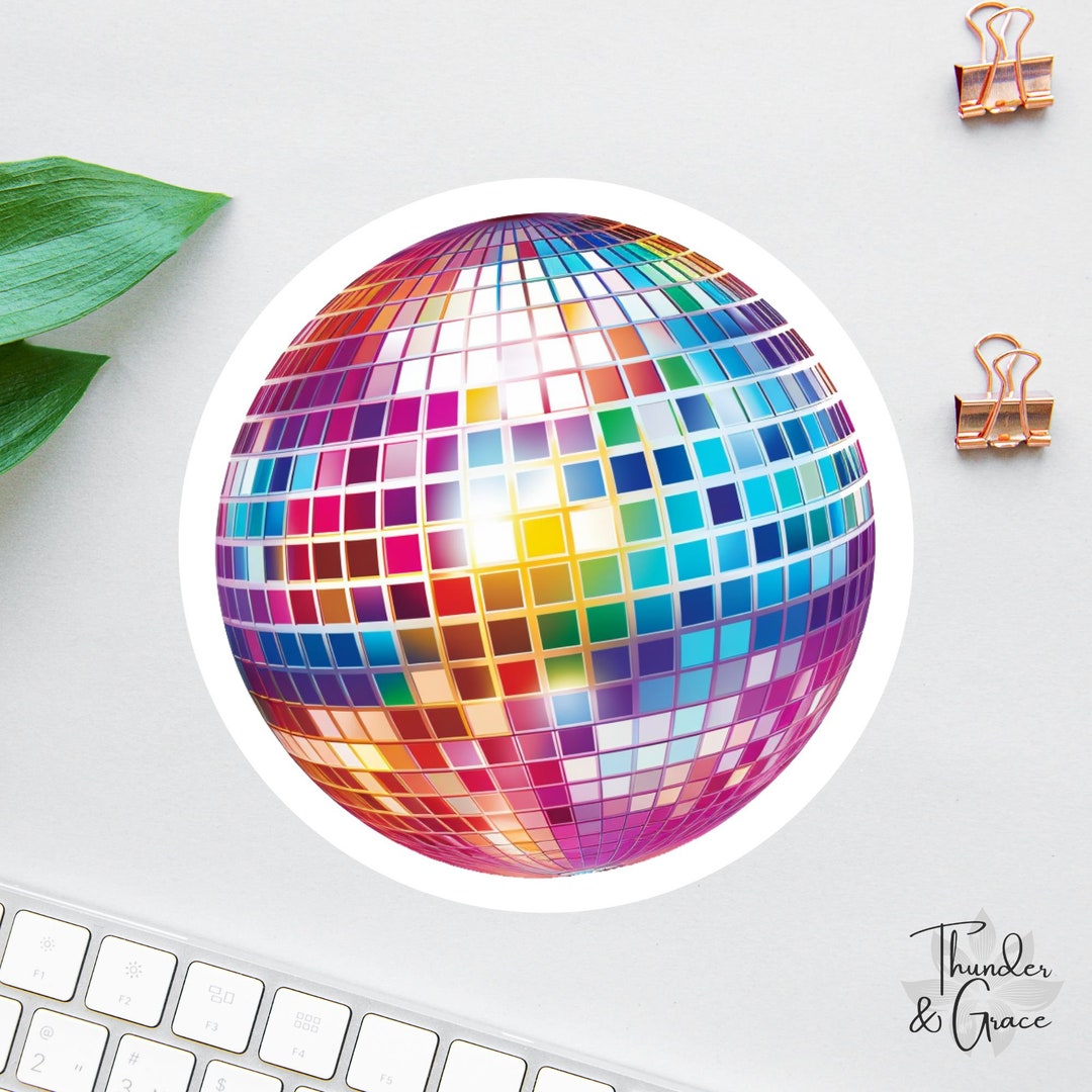 Disco Ball Sticker, Disco Fan Gift, Disco Print, Best Friend Gift ...