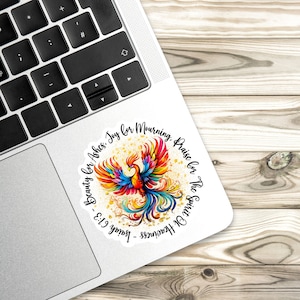 Beauty for Ashes Sticker, Affirmation Stickers, Laptop Sticker, Water ...