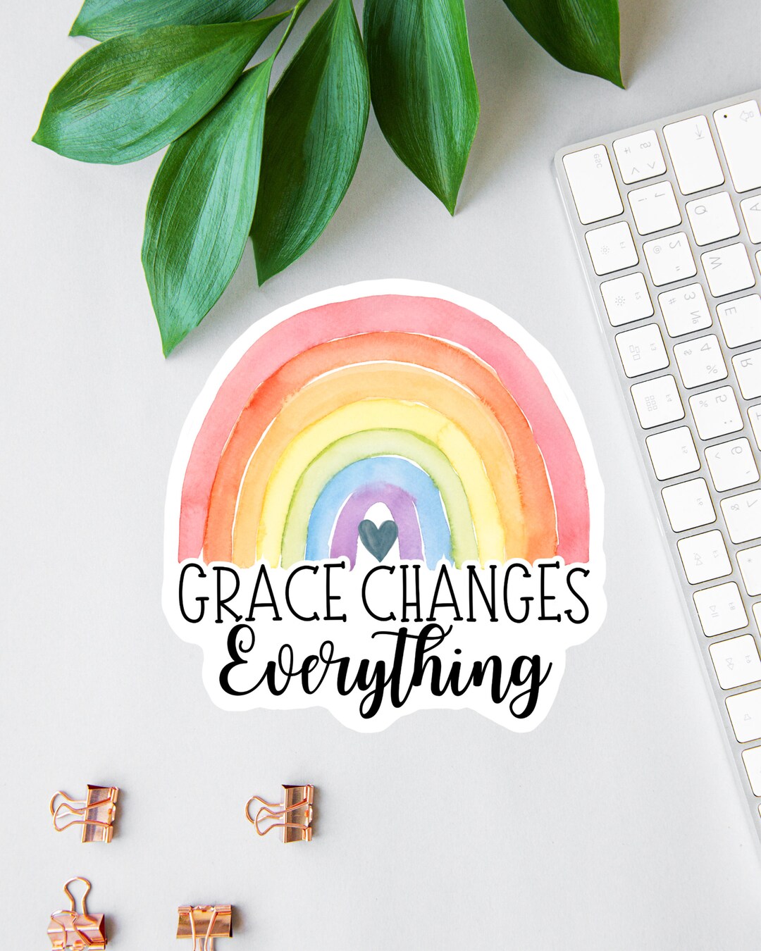 Grace Changes Everything Sticker, Affirmation Sticker, Laptop Decal ...