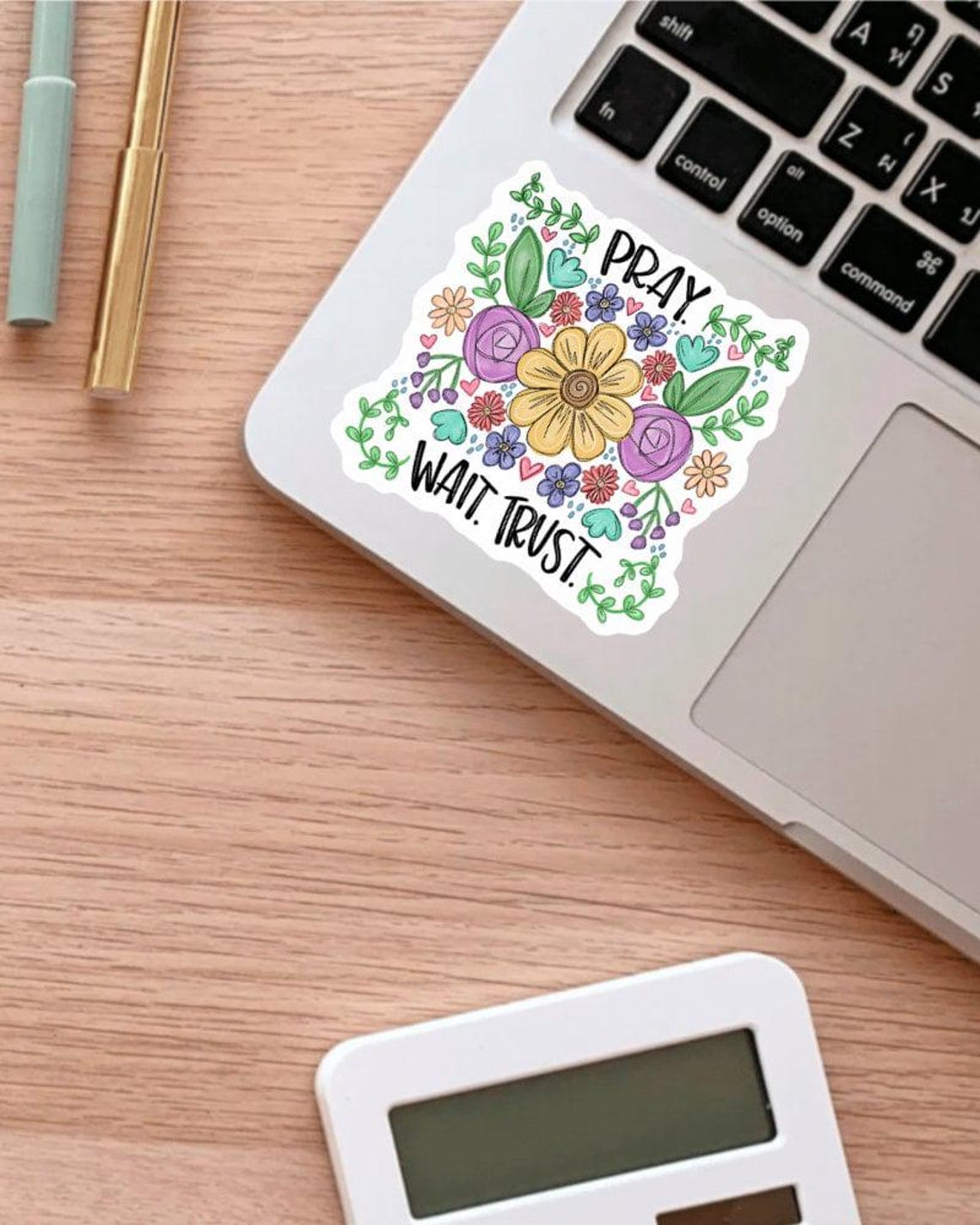 Pray Trust Wait Sticker, Just Pray Sticker, Bible Sticker Pack, Faith ...