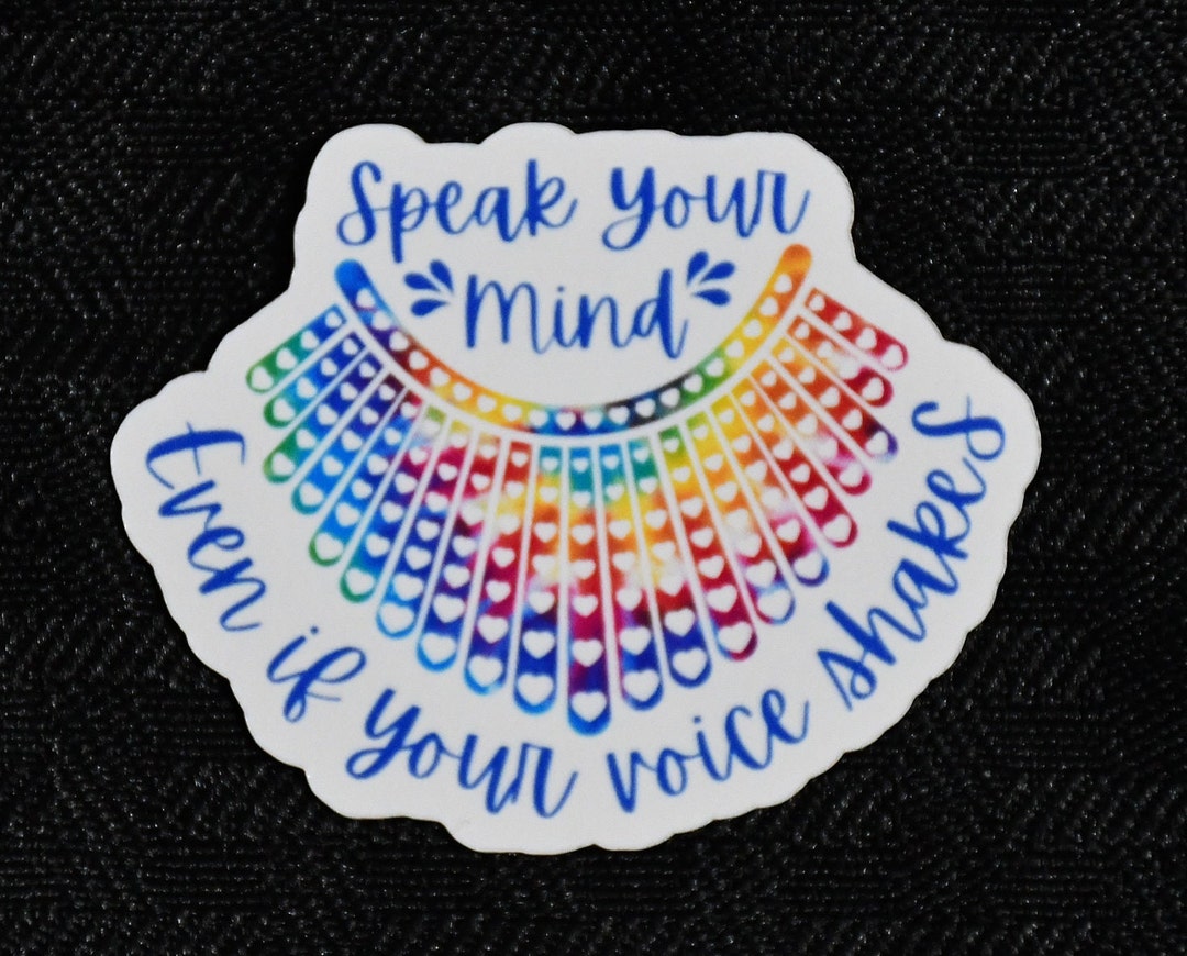 Speak Your Mind, Even If Your Voice Shakes Sticker or Magnet - Etsy