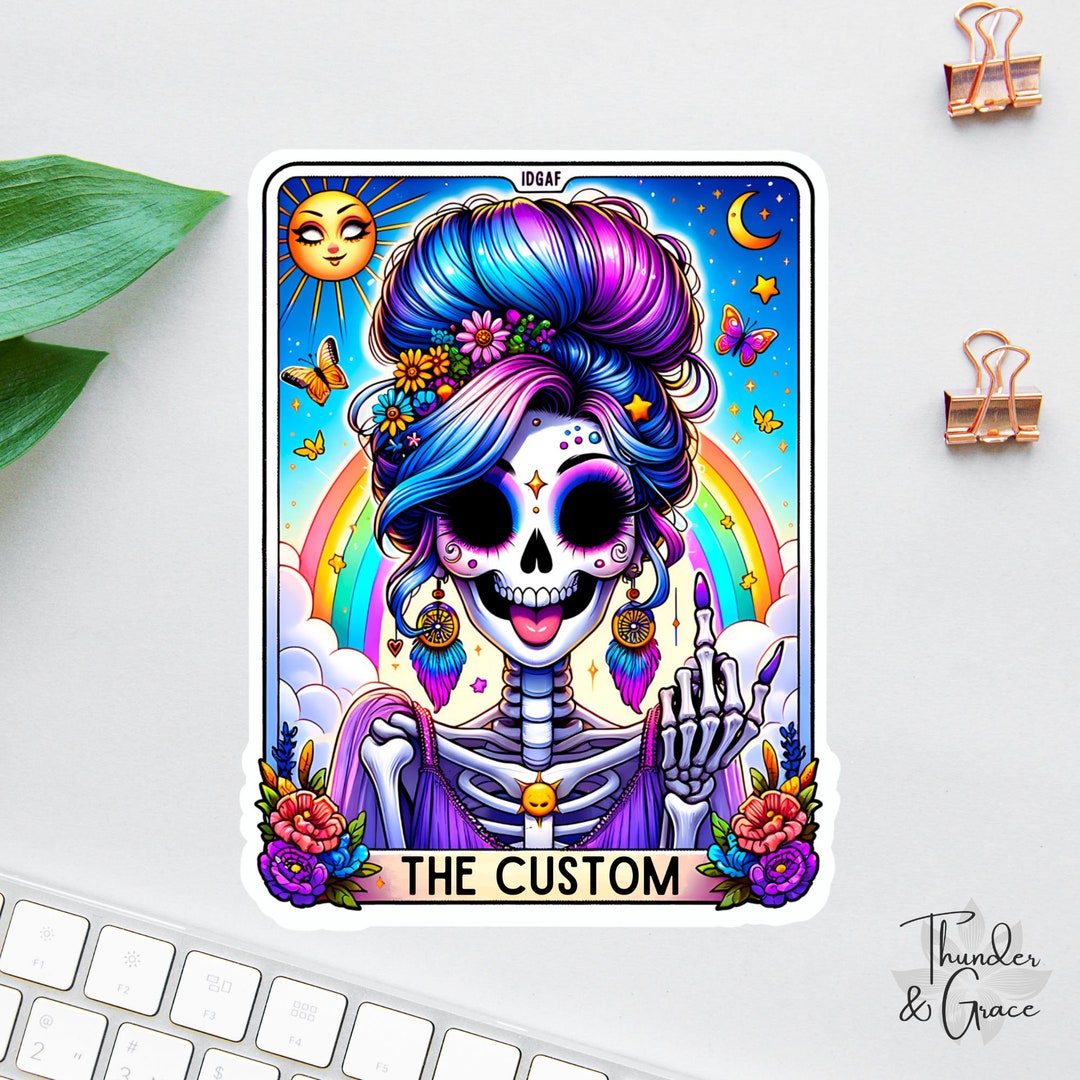 Custom Tarot Cards Sticker, Funny Tarot Card Decals, Funny Mom Gift ...