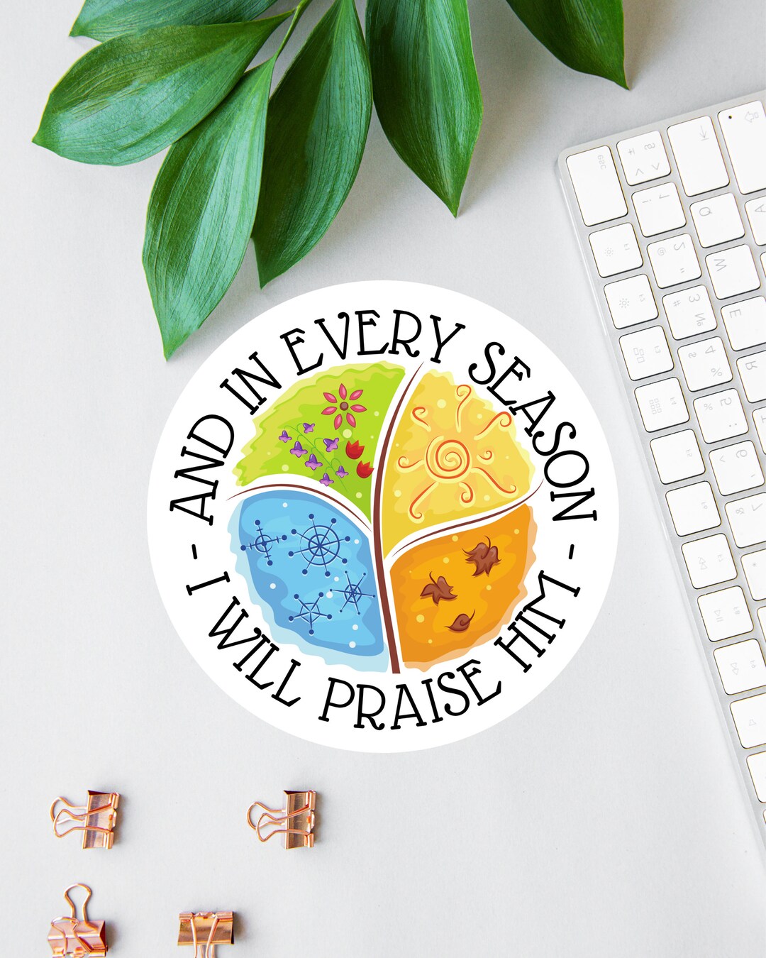 I Will Praise Him Sticker, Pray About Everything, Affirmation Stickers ...