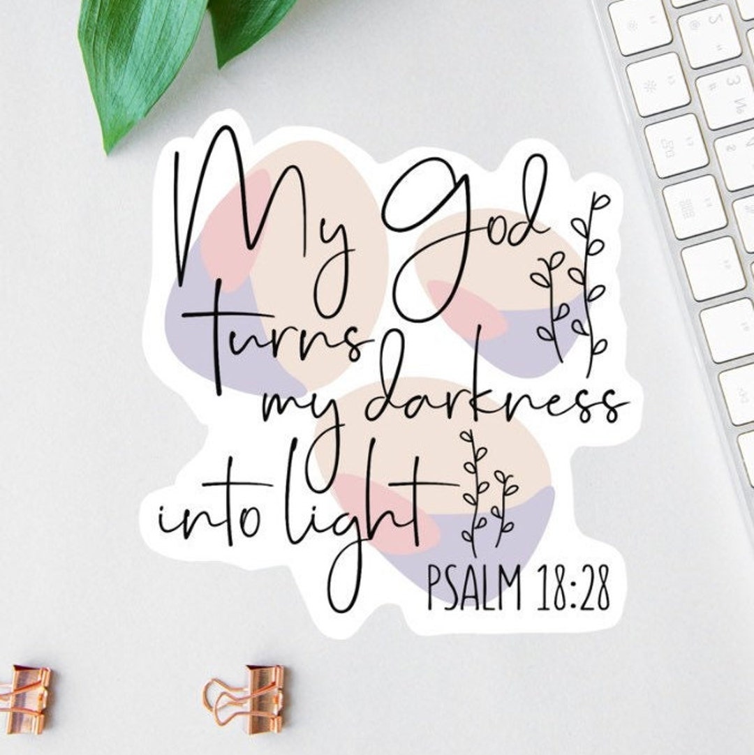 Scripture Sticker, Psalm 18 Stickers, Laptop Sticker, Water Bottle ...