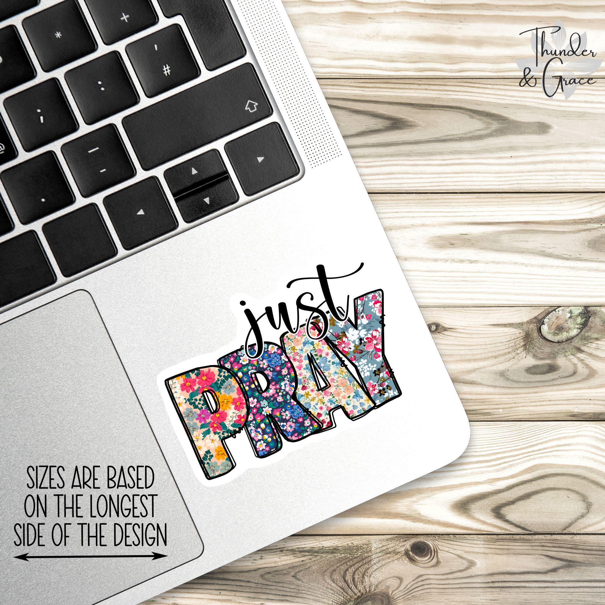 Just Pray Sticker, Bible Sticker Pack, Faith Stickers, Religious Decal ...
