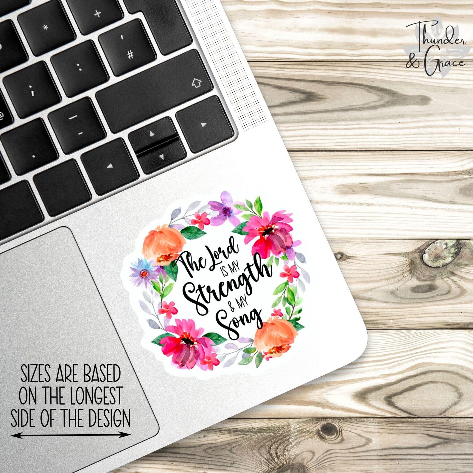 The Lord is My Strength Sticker, Bible Sticker Pack, Faith Sticker ...