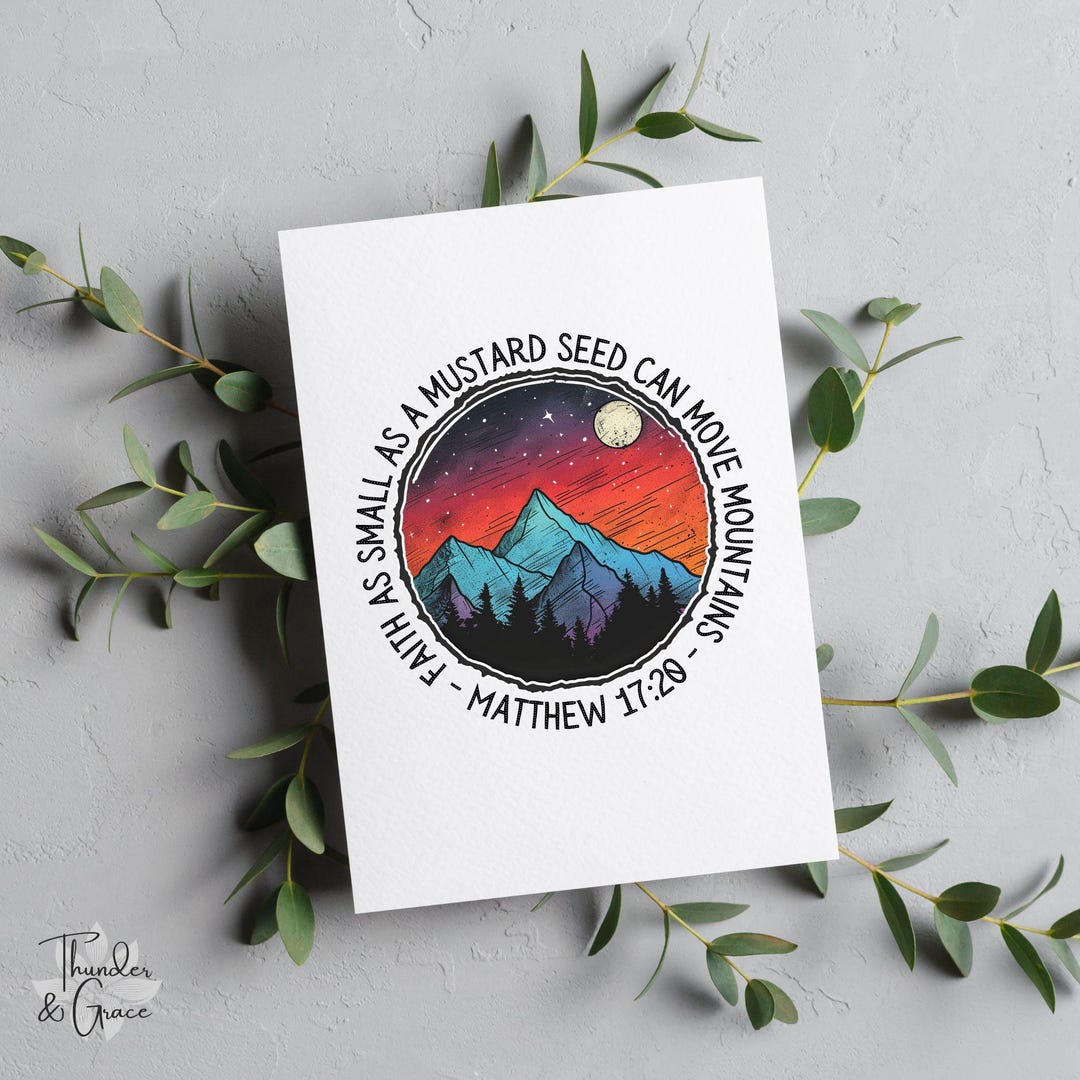 Faith as Small as A Mustard Seed Card, Scripture Card, Empowering Women ...
