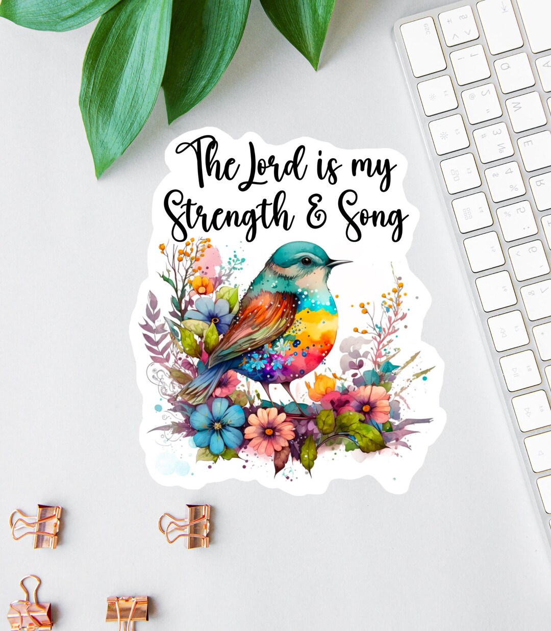 The Lord is My Strength Sticker, Bible Sticker Pack, Faith Sticker ...