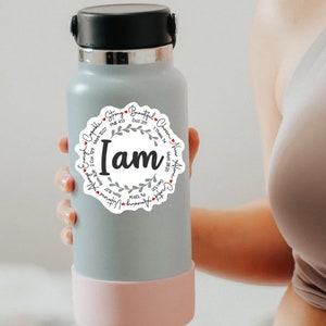 I Am Sticker, Affirmation Stickers, Clear Laptop Sticker, Water Bottle ...
