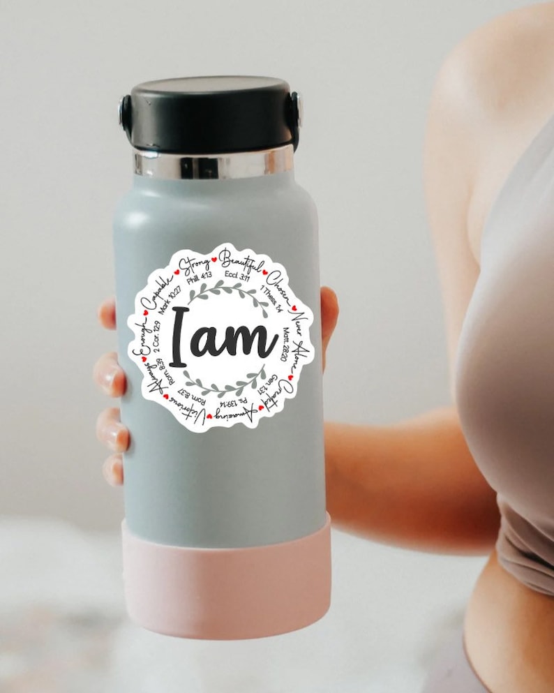 I Am Sticker Affirmation Stickers Clear Laptop Sticker - Etsy