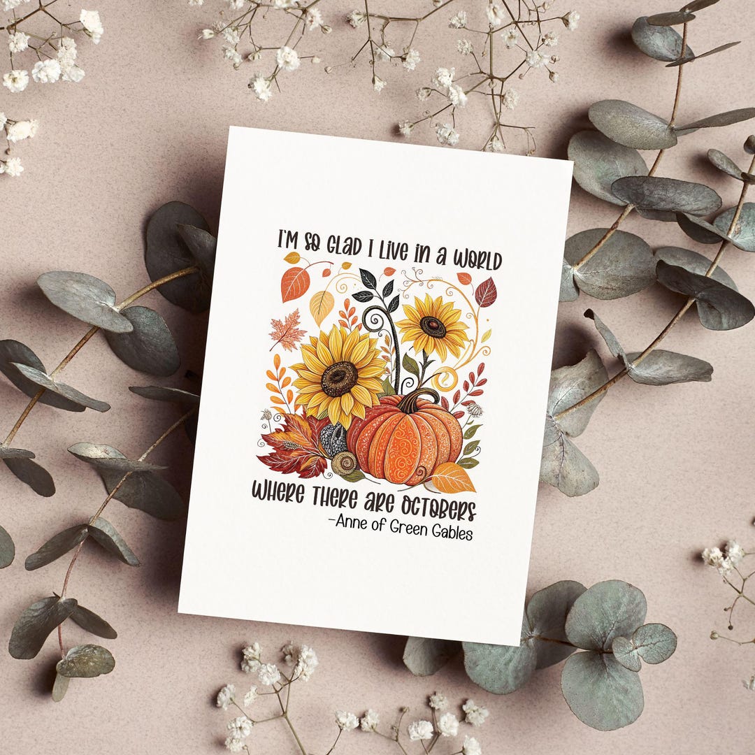 Anne of Green Gables Greeting Card or Print: I'm so Glad I Live in A ...