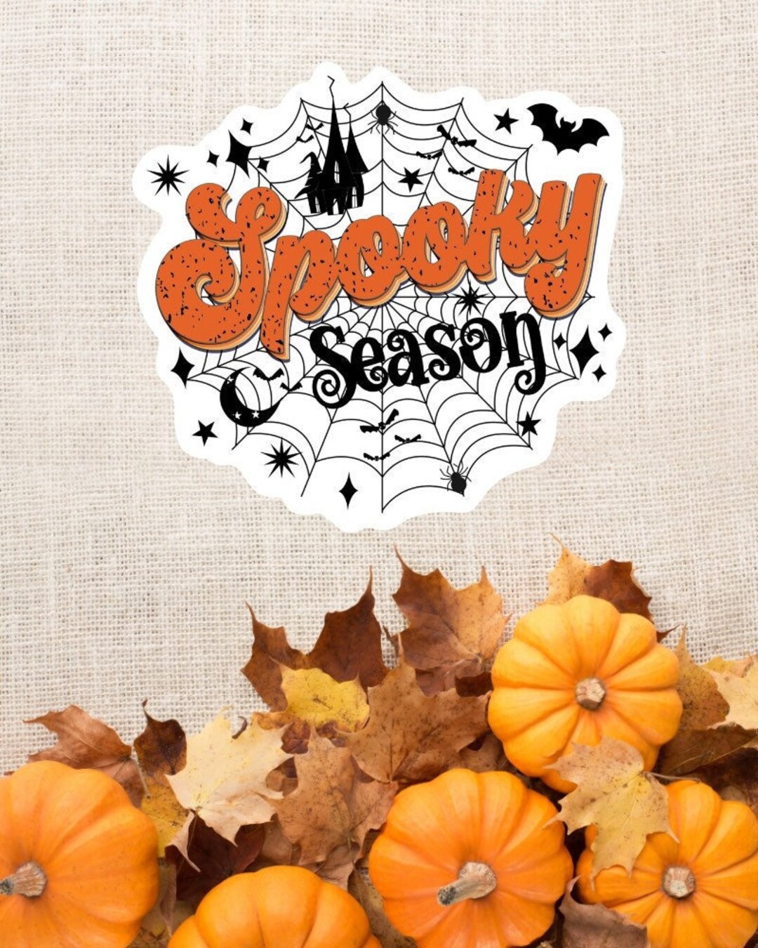 Spooky Season Sticker | Cute Halloween Laptop Sticker | Colorful Water ...