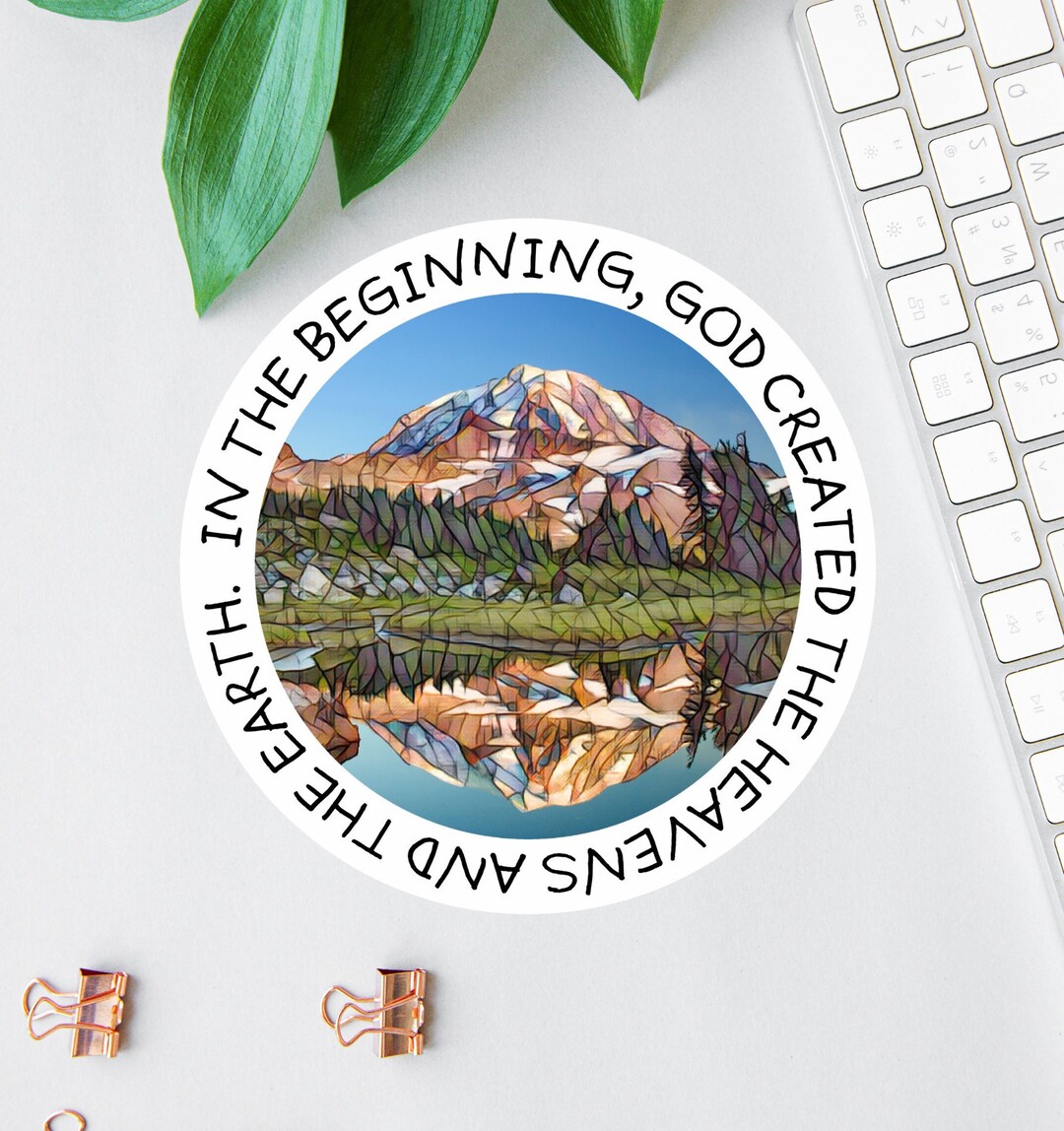 Genesis Sticker, Affirmation Stickers, Clear Laptop Sticker, Water ...