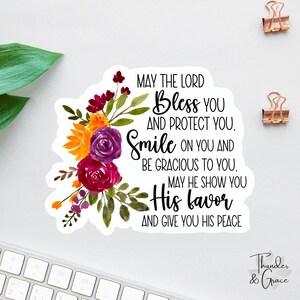 May the Lord Bless You Sticker, Affirmation Stickers Laptop, Best ...