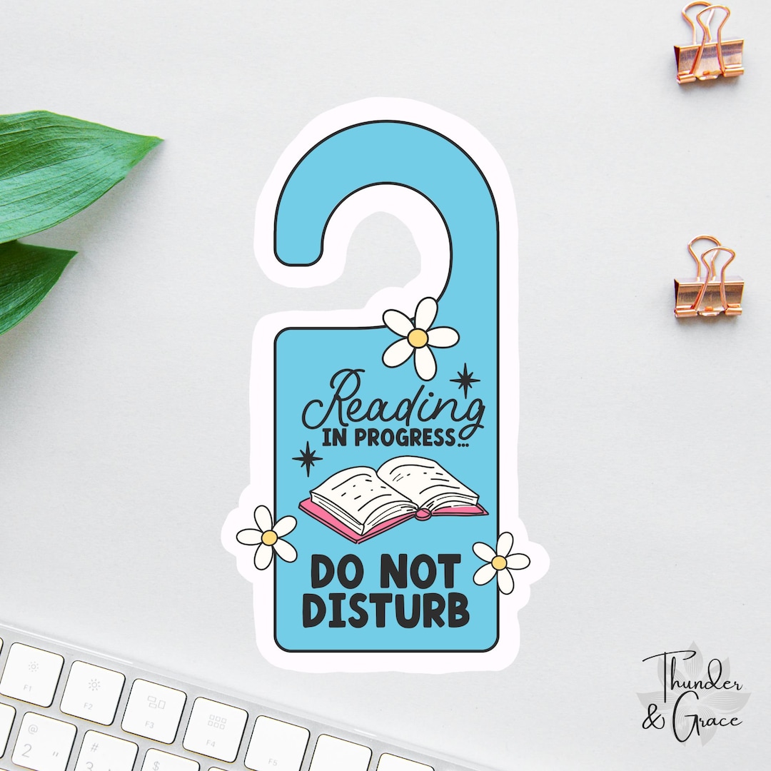 Bookish Sticker, Do Not Disturb Reading Sticker, Booktrovert Sticker ...